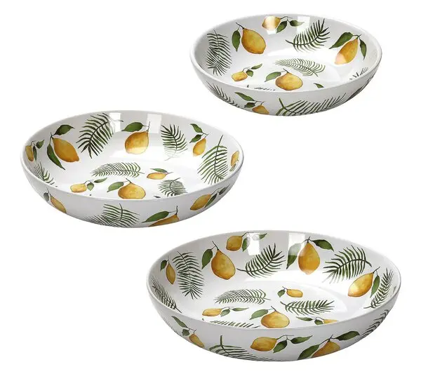 TEMP-TATIONS As Is Seasonal Set Of 3 Shallow Nesting Bowlset