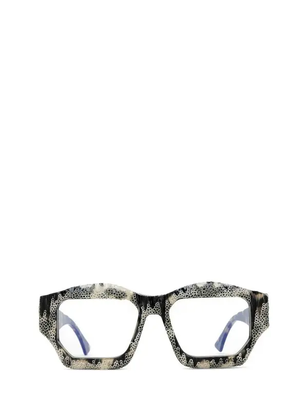 KUBORAUM Optical Eyeglasses - Havana Grey + Handcraft Finishing + Havana Grey + Black Shine
