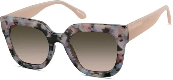 Zenni Oval Full Rim Sunglasses - Pattern