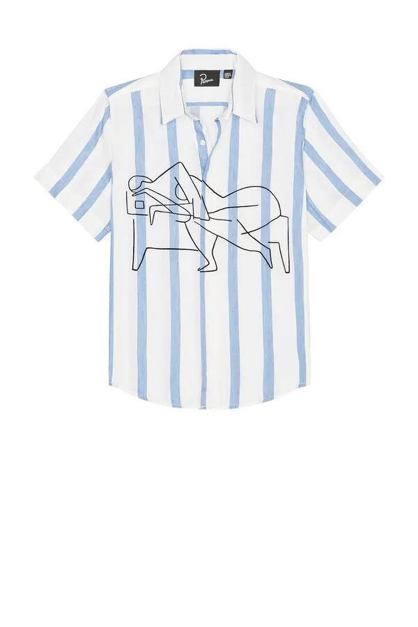 PARRA Sleep Now Short Sleeve Shirt - Blue