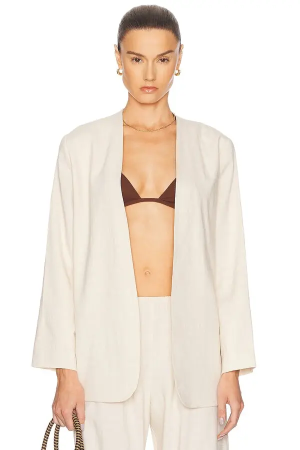 LESET Belle Collarless Blazer