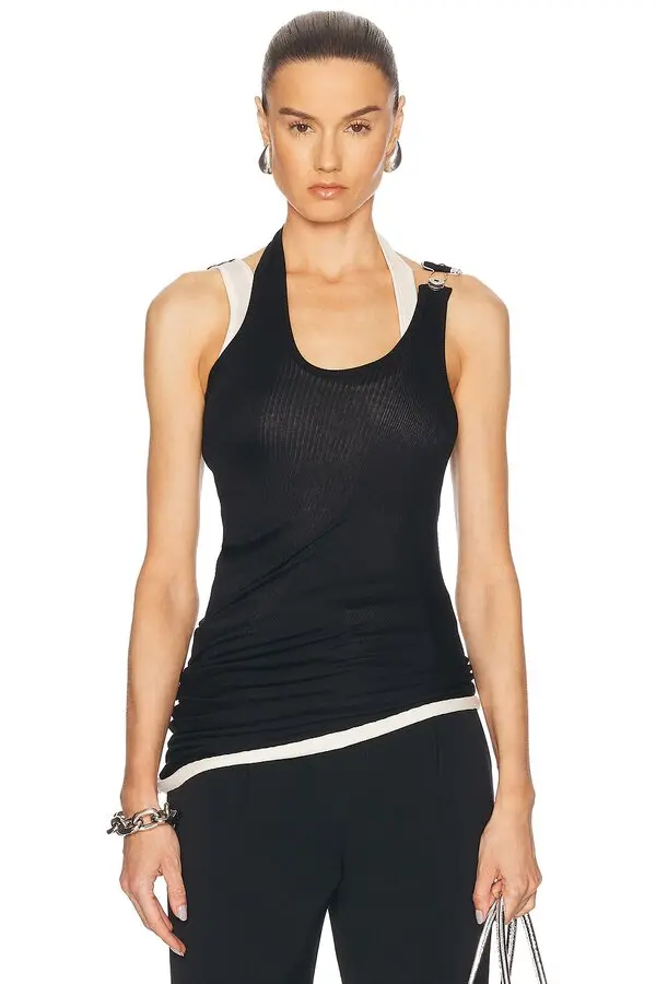 Jean Paul Gaultier Tank Top - Black & Ecru