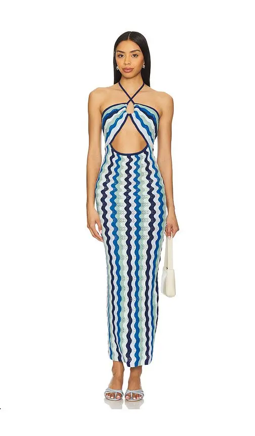 CAPITTANA Poppy Knitted Dress - Blue