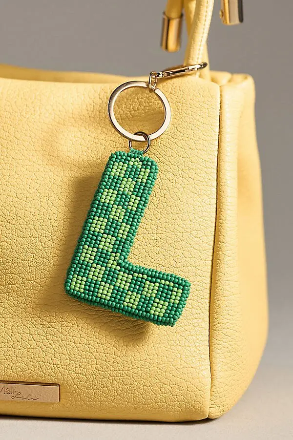 Anthropologie Beaded Monogram Charm - L