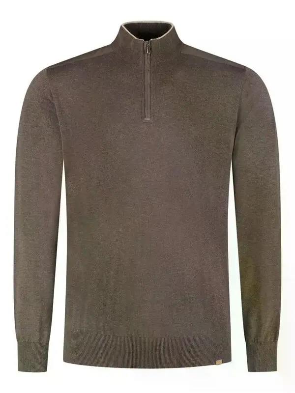 Paul & Shark Half-zip Jumper - Brown