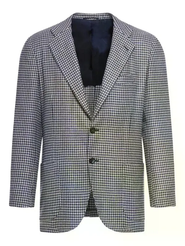 Kiton Houndstooth-print Blazer