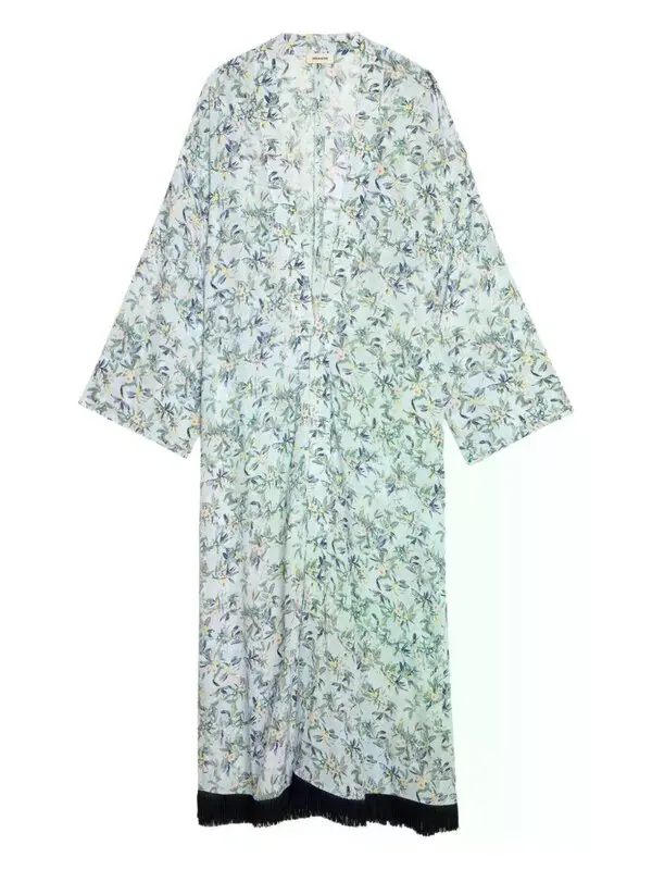 Zadig&Voltaire Long Sleeve Floral Print Coat