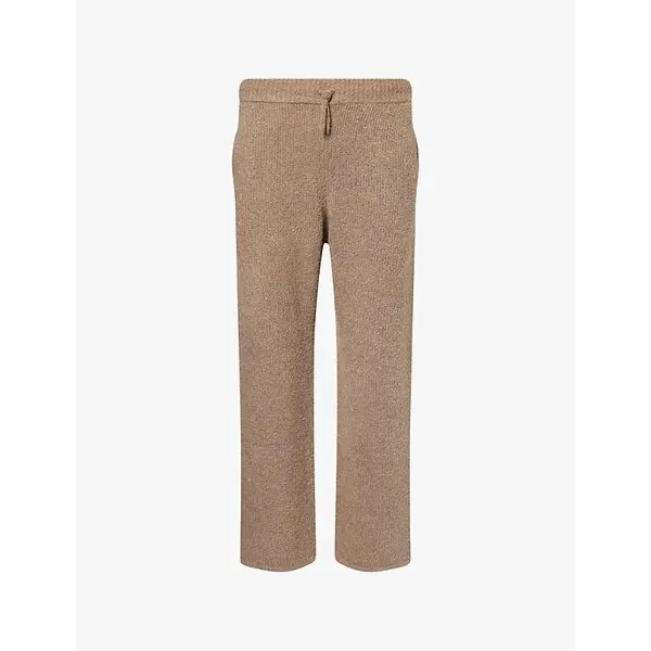 THE COUTURE CLUB Bouclé Straight-leg Knitted Jogging Bottoms - Brown