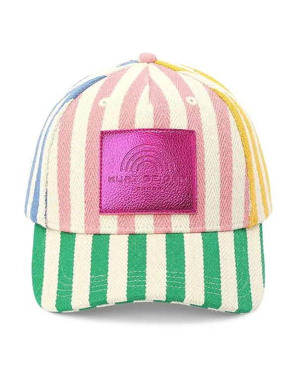 Kurt Geiger Mixed Stripe Baseball Cap - Rainbow