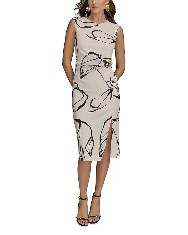 Donna Karan New York Abstract Print Sheath Dress