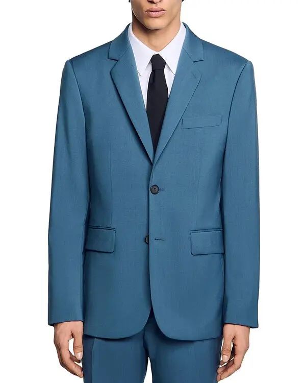 Sandro Classic Wool Suit Jacket - Thunderstorm