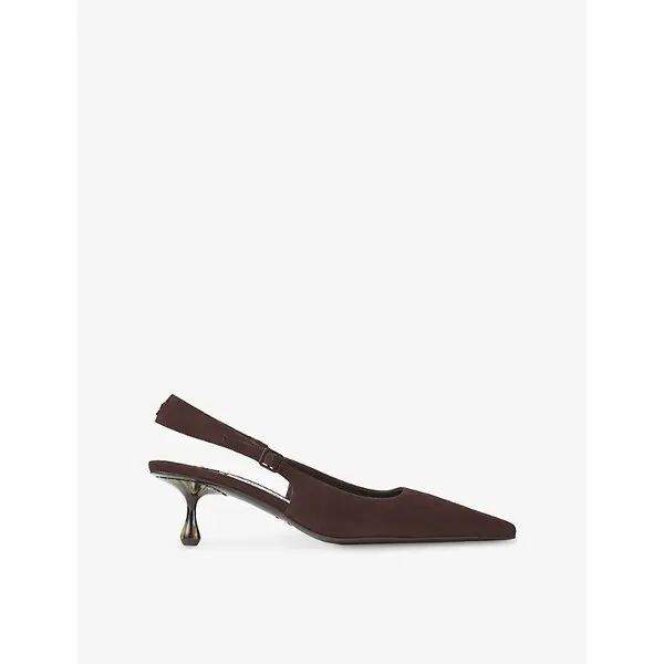 JIMMY CHOO Amel 50 Slingback Heeled Courts - Chocolate