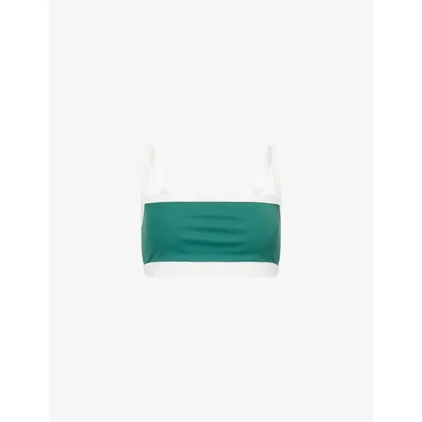 Splits59 Monah Rigor Square-neckline Stretch-woven Bra - Arugula White