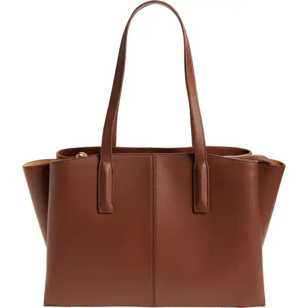 Freja New York Paloma Faux Leather Tote - Pecan | Editorialist