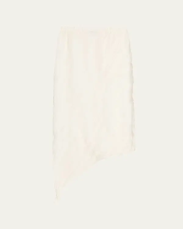 Issey Miyake Twisted Midi Skirt - Washi White