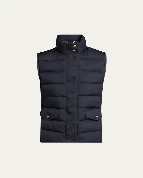 Moncler Besset Down Puffer Vest - Navy