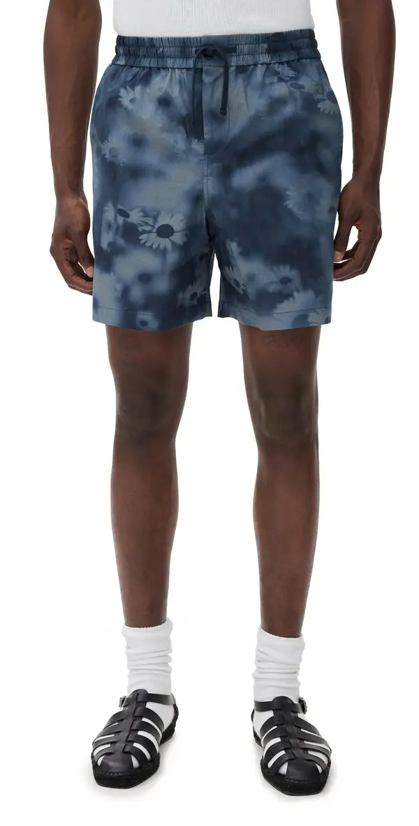 Maison Kitsuné Elasticated Floral Shorts