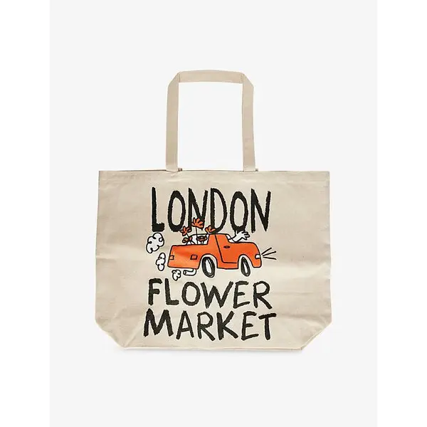 MARKET X London Flower Brand-print Canvas Tote Bag