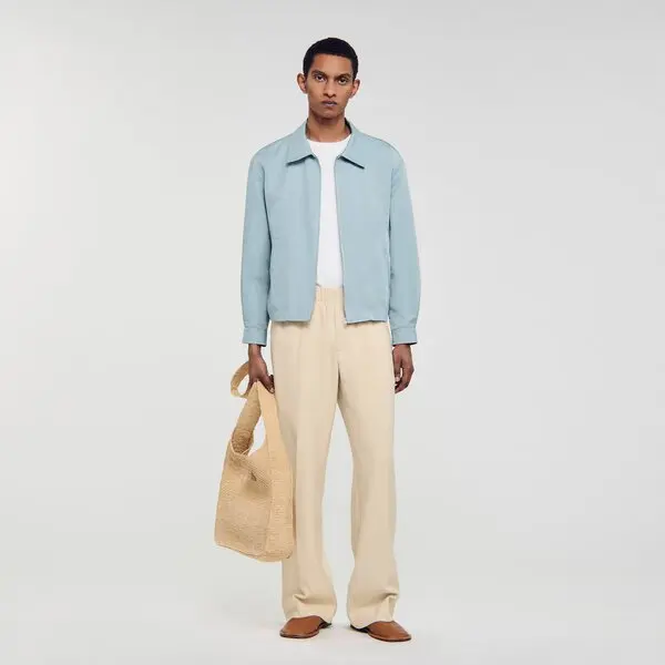 Sandro Zip-up Lyocell Jacket