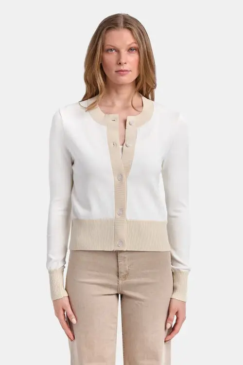 CAPSULE 121 The Beam Cardigan - Chalk/rush