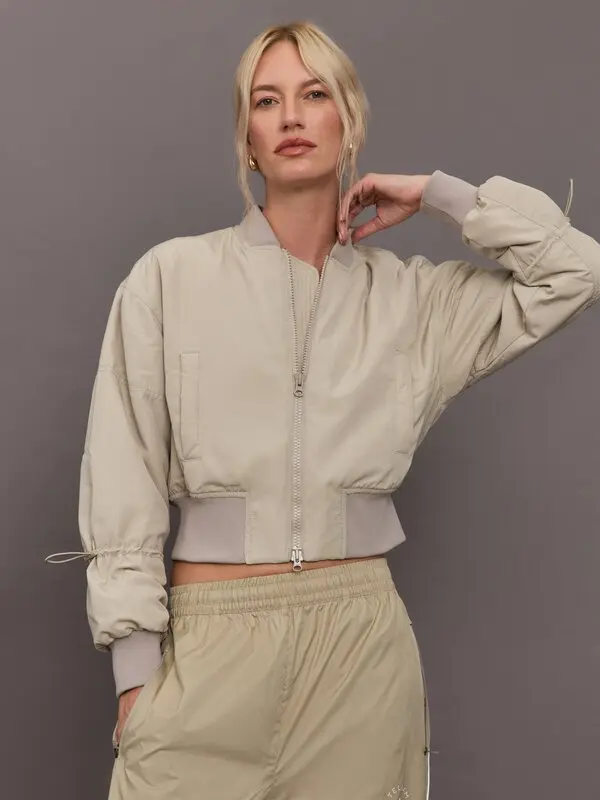 Adidas By Stella McCartney Asmc Sw Bomber Crop - Desert Sand-smc