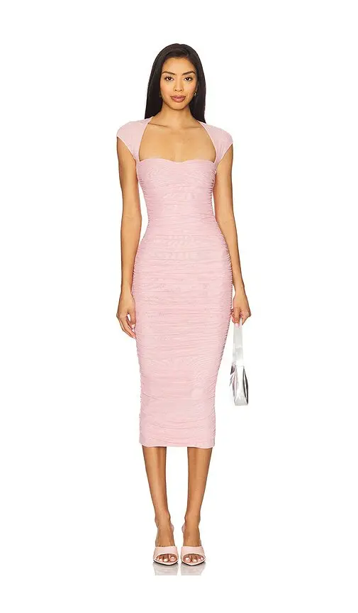 SER.O.YA Kylie Midi Dress - Coral Blush