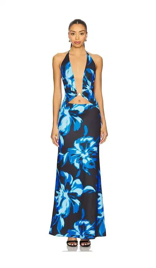 runaway the label blue dress NORMANI MIDI DRESS - ICE BLUE main image 0
