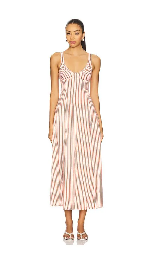 WeWoreWhat Ruched Cup Midi Dress