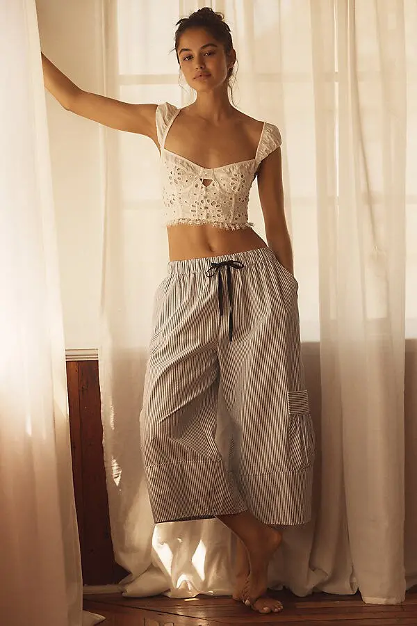 Anthropologie Cotton Gaucho Boxer Pants
