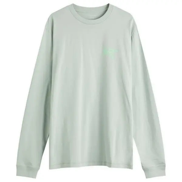 Arc'teryx Kragg Sl Cotton Bird Tile Long Sleeve T-shirt - Stone Green/phosphorescent