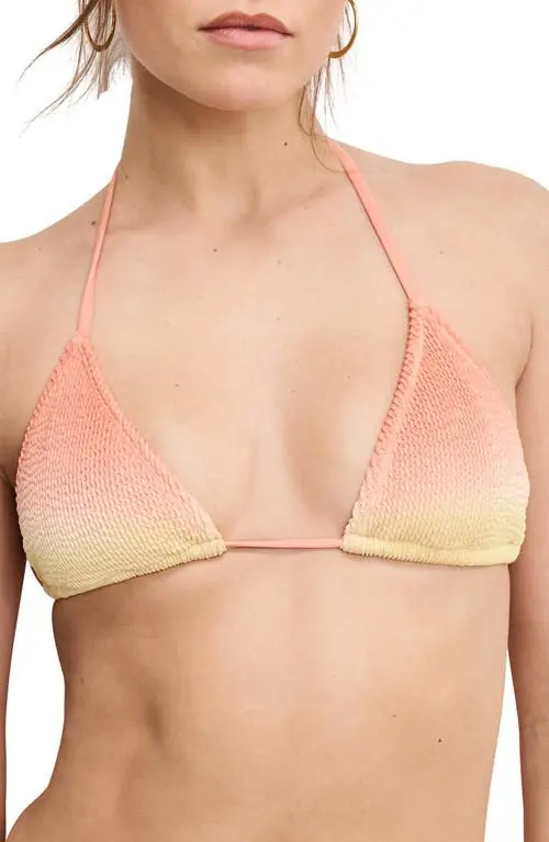 Good American Always Fit Triangle Bikini Top - Peach Ring001