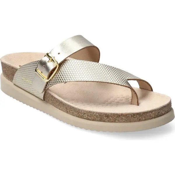Mephisto Helen Mix Toe Loop Sandal - Gold Flash/ Vega