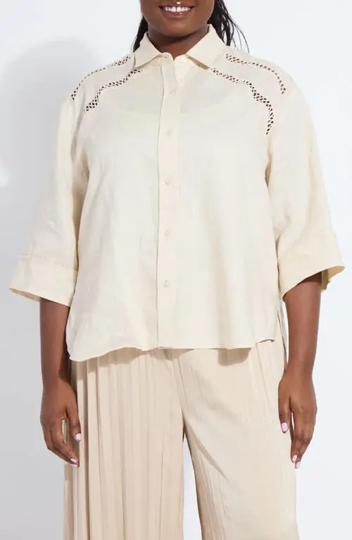 Lyssé Roxanna Embroidered Linen Shirt