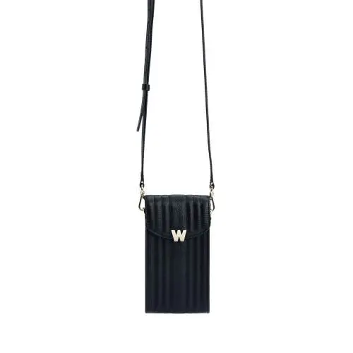 Wolf Mimi Phone Case With Wristlet & Lanyard - Black