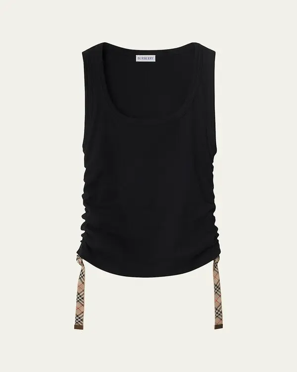 Burberry Ribbed Knit Tank Top - Black