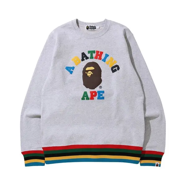 BAPE College Line Rib Crewneck