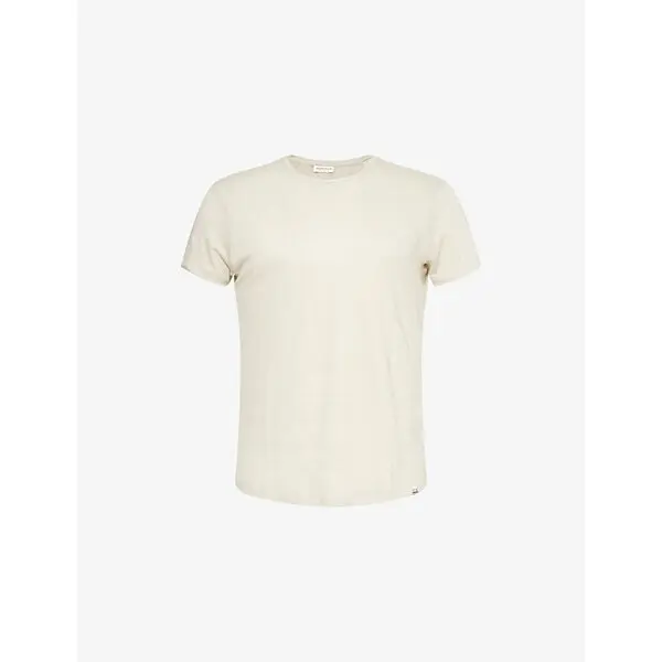 Orlebar Brown Ob-t Crewneck Linen-jersey T-shirt - Pebble