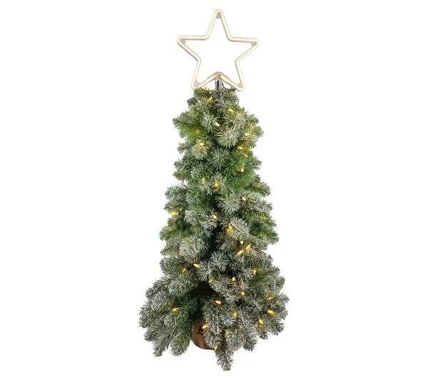 FRASER HILL FARM 3-ft. Pre-lit Artificial Chris Tmas Tree