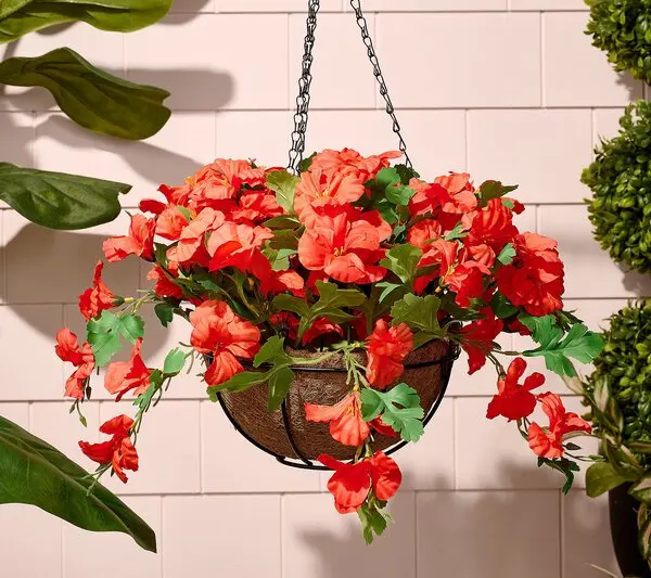 WICKER PARK As Is 20 Faux Impatiens Hangingbasket