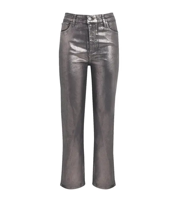 FRAME Le Sleek Coated Straight Jeans
