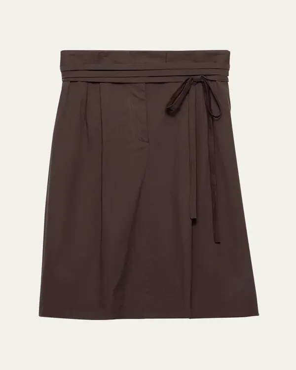 Prada Poplin Wrap Skirt - Ebano
