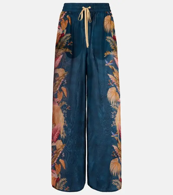 Zimmermann Ascension Floral Silk Wide-leg Pants - Multicoloured