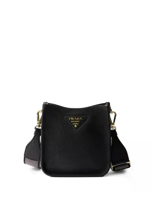 Prada Leather Mini Shoulder Bag - Black | Editorialist