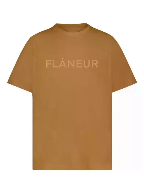 FLANEUR Logo-print T-shirt - Brown
