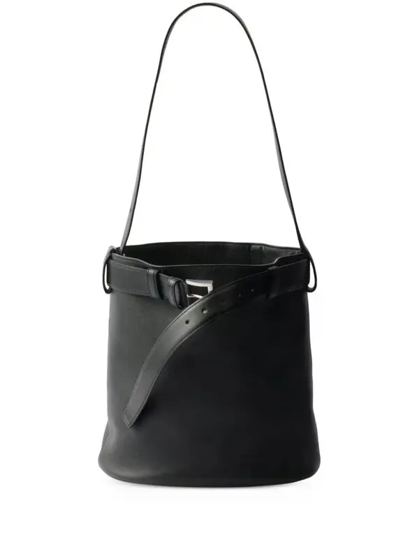 Prada Bucket Bag With Buckle Fastening - Black
