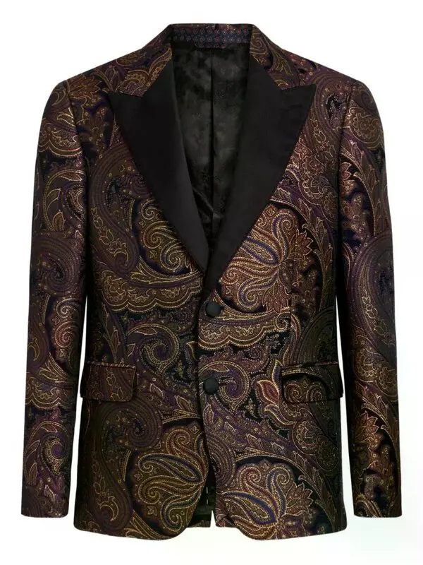 Etro Single-breasted Blazer - Gold