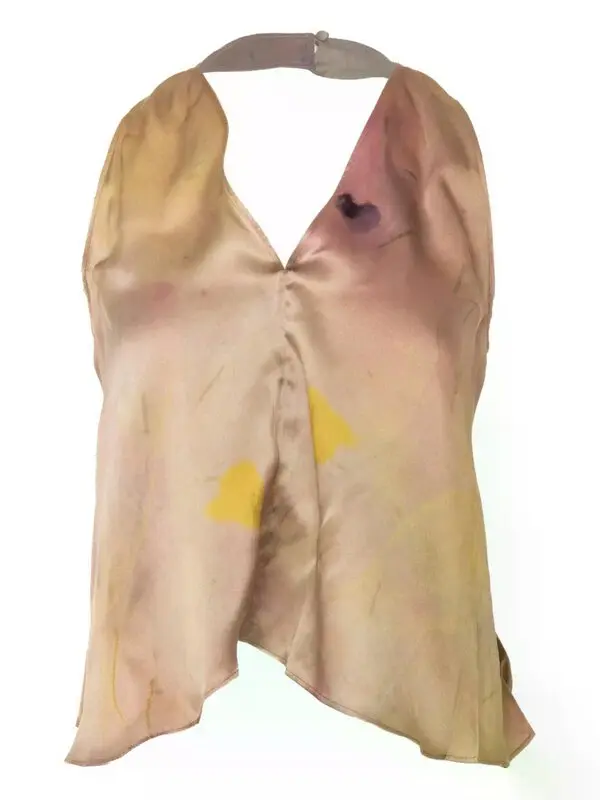 YANGKEHAN Silk Halterneck Top