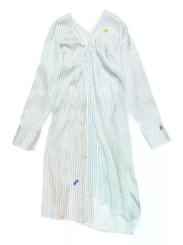 Acne Studios Striped Shirt Dress - White