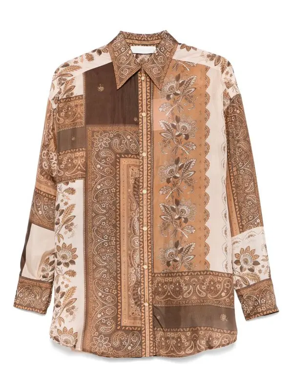 Zimmermann Lucky Shirt - Brown