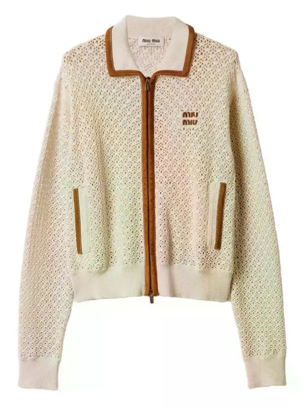 Miu Miu Crochet Cardigan - Neutrals